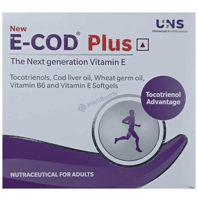New E-COD Plus, Next Generation Vitamin E Supplement Softgels for ...