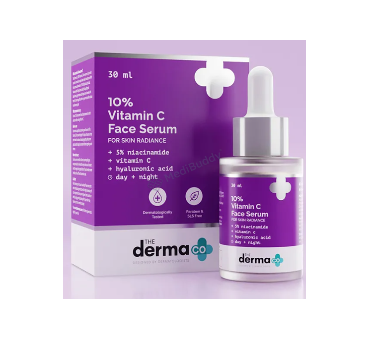 The Derma Co 10% Vitamin C Face Serum with Niacinamide | For Skin ...