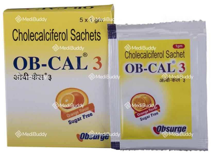 Buy OB-Cal 3 Sachet 1gm Orange Sachet Online | Genuine & Fast Delivery ...